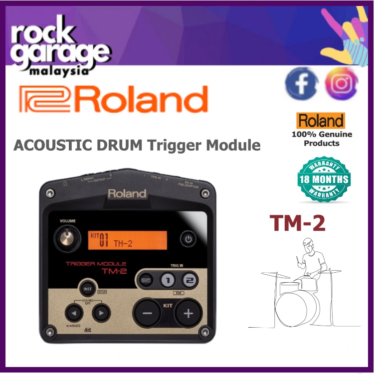 Roland TM-2 ACOUSTIC DRUM Trigger Module (TM2) | Shopee Malaysia