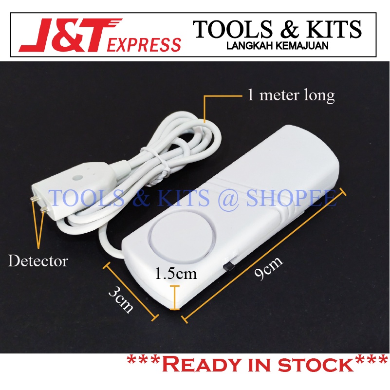 Water Level Alarm with 1 meter Cable & Water Detector using 2X AAA ...