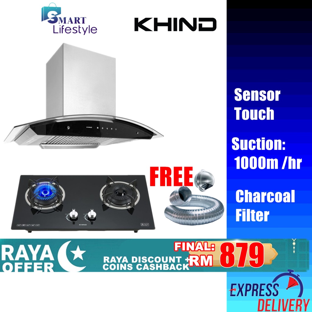 KHIND Cooker Hood KHC900 & Hob HB802S2 HB802G2 | Shopee Malaysia
