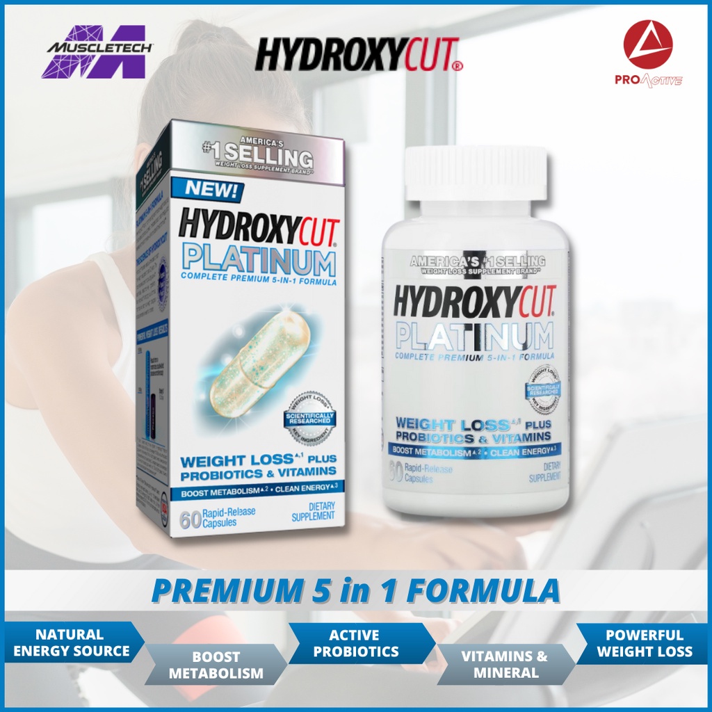 HYDROXYCUT Platinum 60 Rapid-Release Capsules 5-in-1 Formula (Weight ...