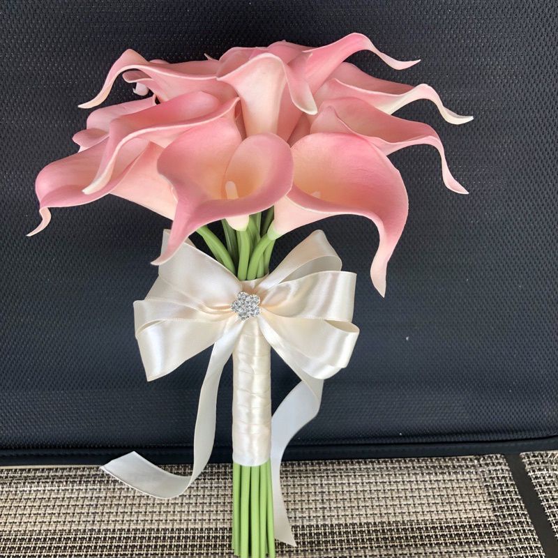 Bunga tangan pengantin Lily soft pink | Shopee Malaysia