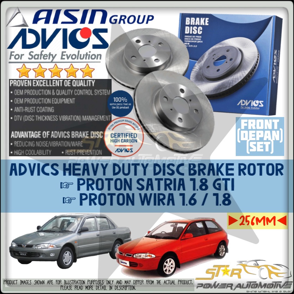 AISIN ADVICS Heavy Duty Proton Satria 1.8 GTI / Wira 1.6 / 1.8 Brake ...
