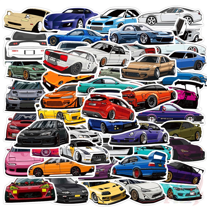 50Pcs/Set HellaFlush SuperRun Supercar Series 04 - JDM Racing Cars ...