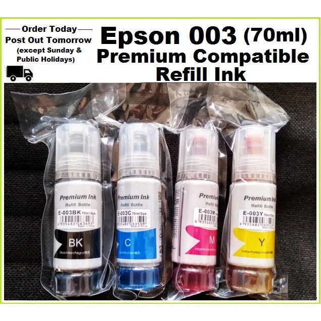 Epson 003 / T003 Premium Compatible Refill Ink for Epson Printer L1110 ...