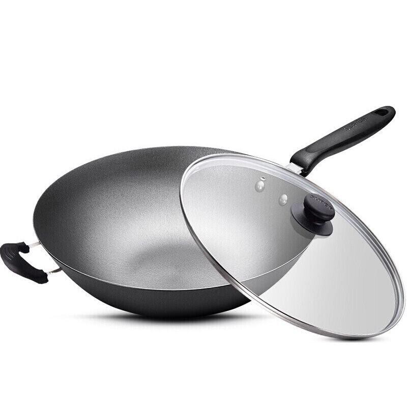 Supor 28 cm wok with tempered glass lid | Shopee Malaysia