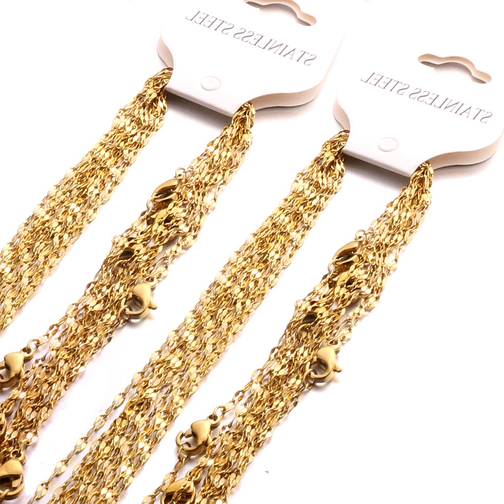 Stainless Steel Lip Necklace Water Ripple Chain With Clavicle DIY ...