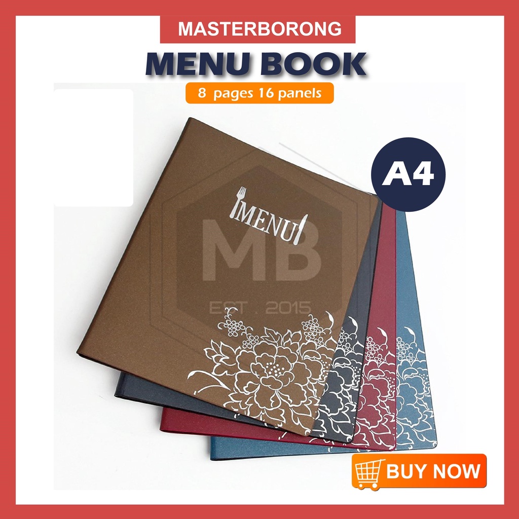 masterborong Menu Holder Transparent Clear Menu Cover PVC Book ...