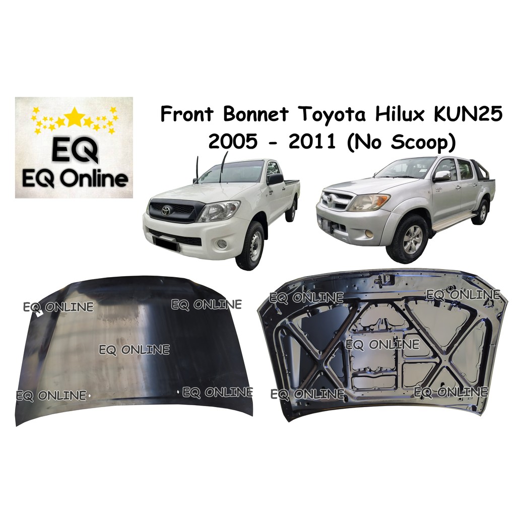 Toyota Hilux Kun25 Front Bonnet / Hood 2005 Vigo (Without Scope Hole OR ...