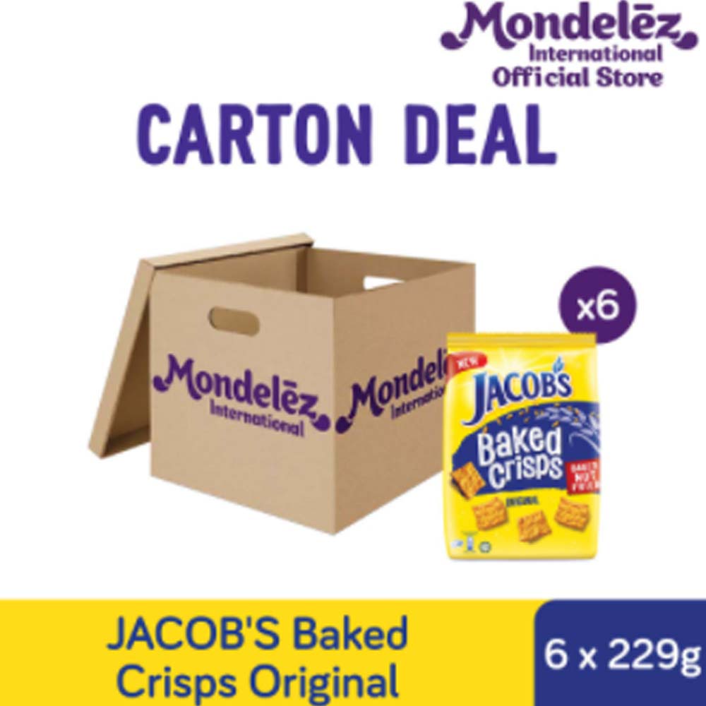 [Carton Deal] Jacob's Baked Crisps Biscuits Big Pack Original/Sour ...
