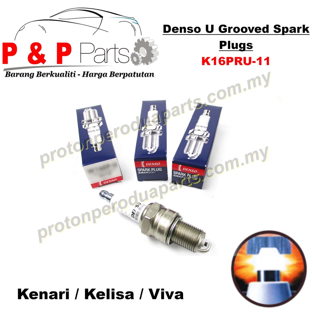 Spark Plug - Perodua Kenari Kelisa Viva K16PRU-11 Denso - 3pcs/set ...
