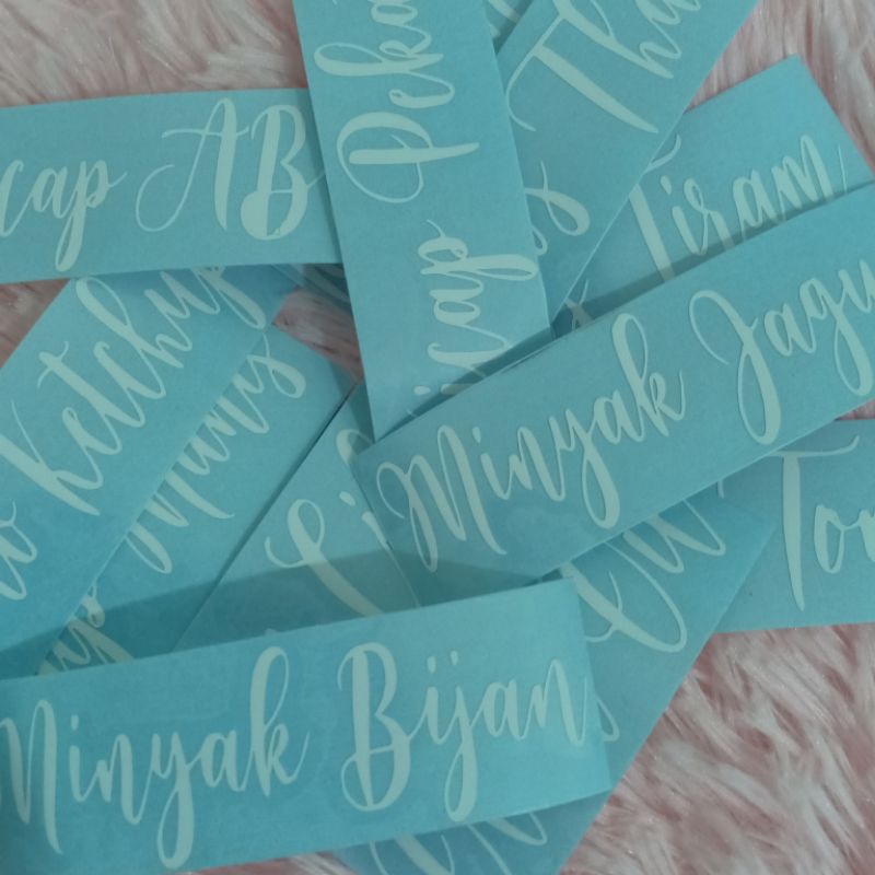 ‼️STICKER ONLY (1PC) ‼️ CUSTOMADE LABEL STICKER / Sticker Kitchen ...