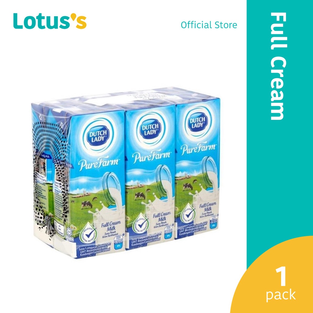Dutch Lady Pure Farm Full Cream Milk (6 x 200ml) | Shopee Malaysia