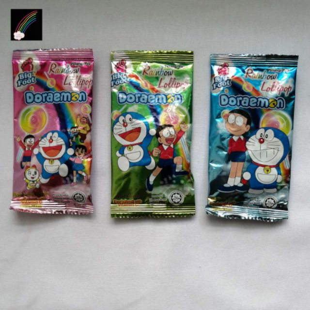 Big Foot Doraemon Rainbow Lollipop 1pc Pelagi POP 多啦A梦 彩虹 棒棒糖 10g ...