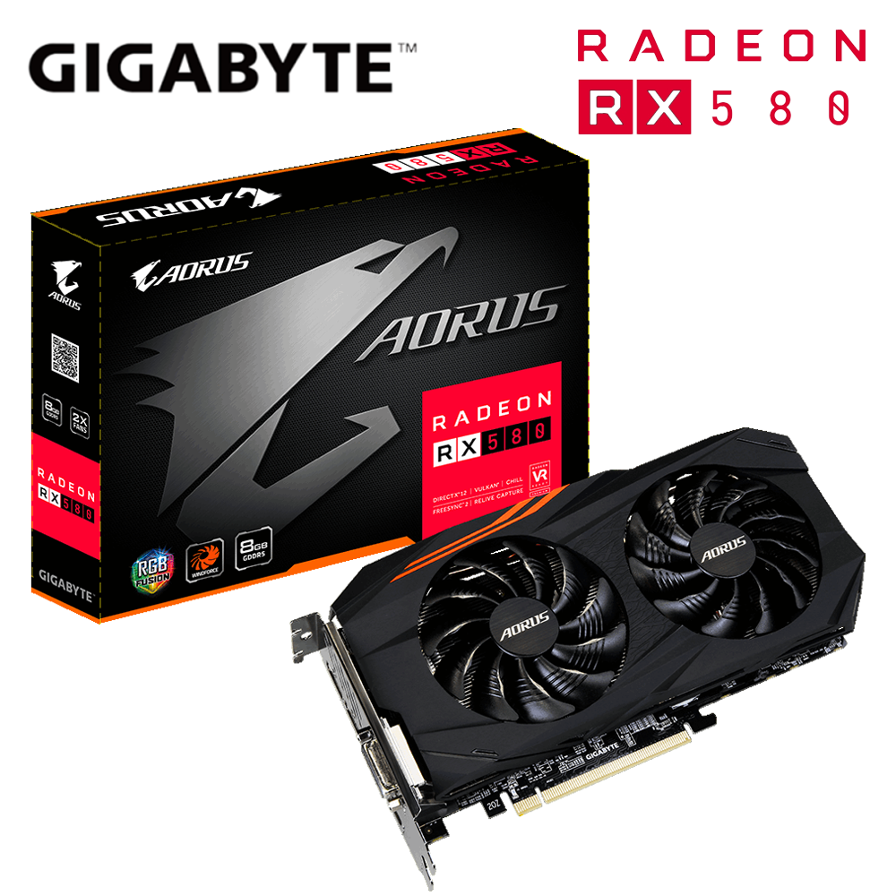 Gigabyte Aorus RX 580 8GB GDDR5 Graphic Card (GV-RX580AORUS-8GD ...