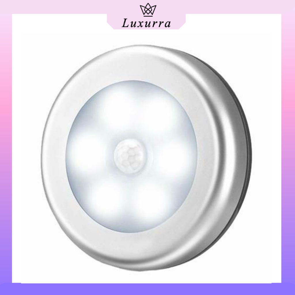 Round Sensor Motion Magnetic Light Lampu Gerakan Sensor Magnet Bulat 6 ...
