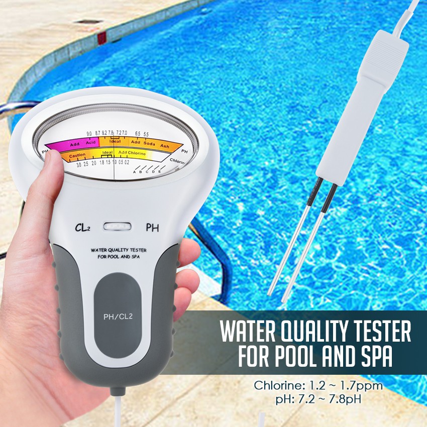 Chlorine Tester, pH & Chlorine Cl2 Level Meter Tester | Shopee Malaysia