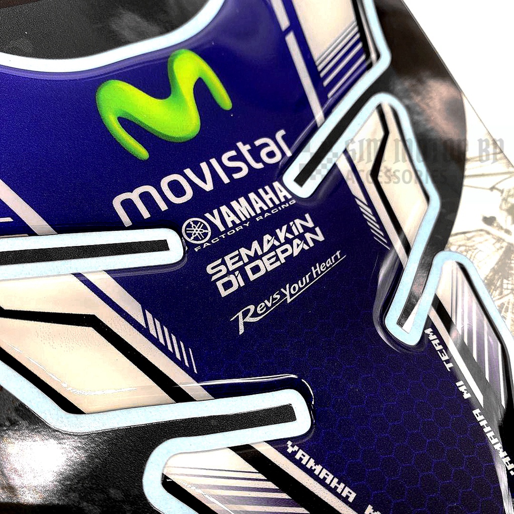 RED DYNAMIC YAMAHA VR46 ROSSI STICKER TANK PAD UNIVERSAL R25 R15 MT15 ...