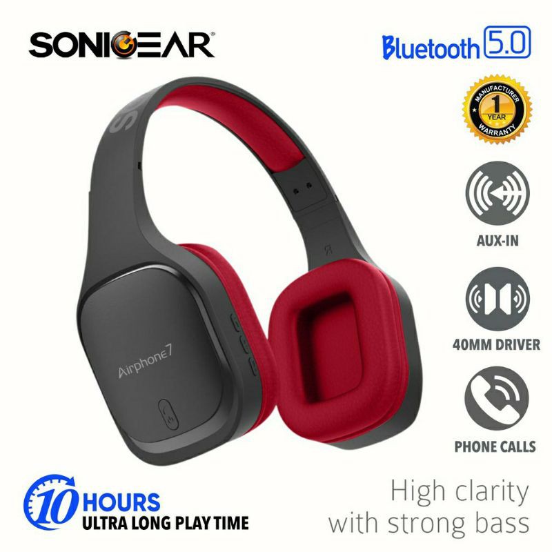 SonicGear Airphone 3 / 5 / 6 / 7 Bluetooth Audio Headphone with mic ...