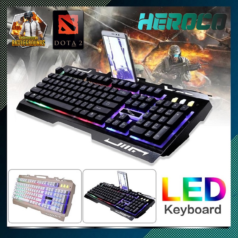 G700 Mechanical GAMING KEYBOARD 104keys Colorful LED Backlight Gaming ...