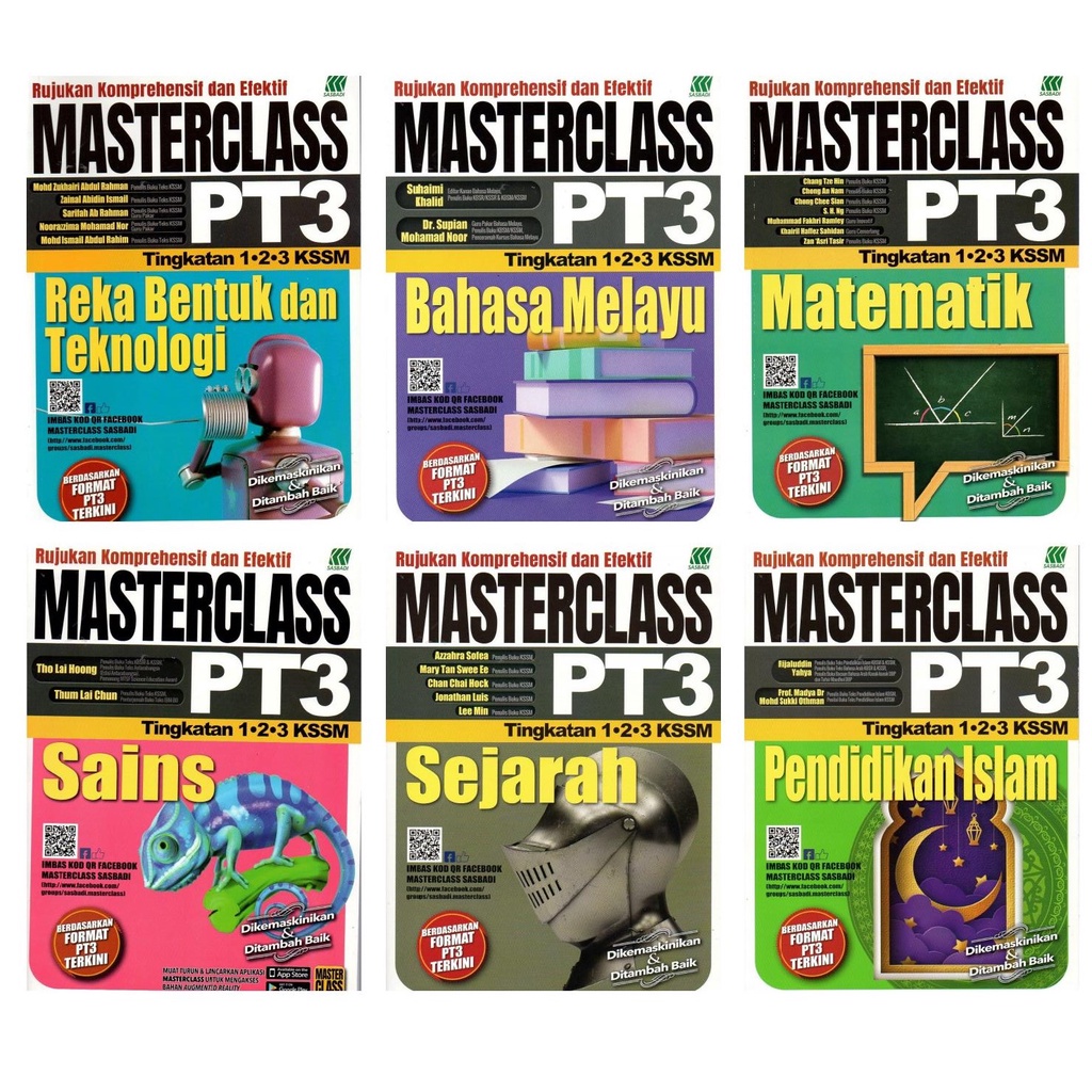 Sasbadi:MASTER CLASS PT3 Tingkatan1.2.3 KSSM | Shopee Malaysia