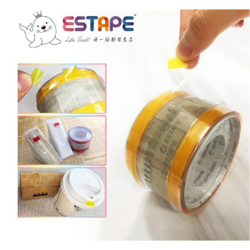 Estape Transparent Food Packaging Sealing Tape 55x11mm | Shopee Malaysia