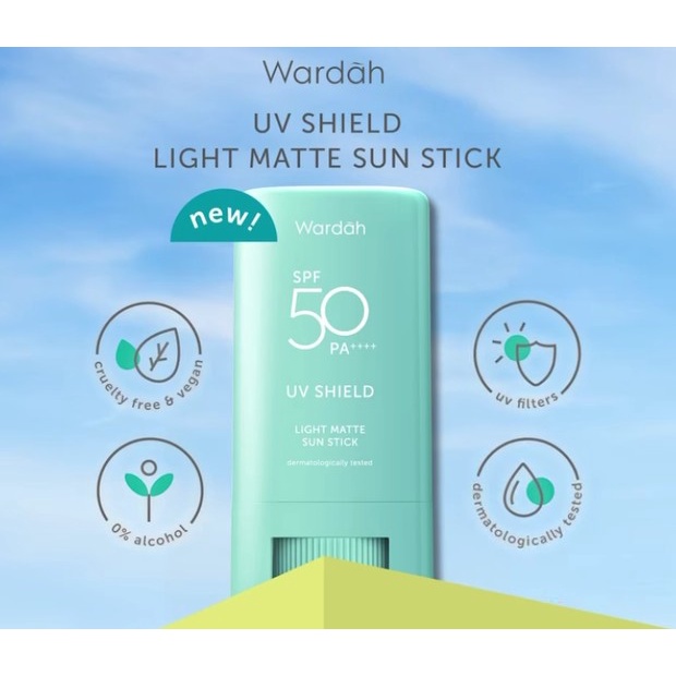 Wardah UV Shield Light Matte Sun Stick SPF50 PA++++ | Wardah Uv Shield ...