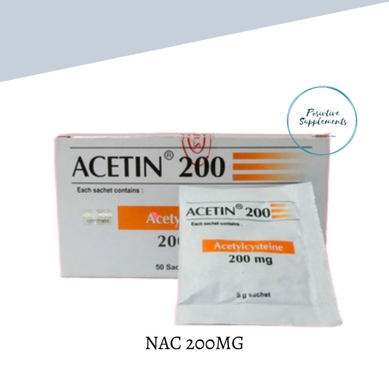 ACETIN 200 (ACETYLCYSTEINE / NAC) 5G POWDER | Shopee Malaysia