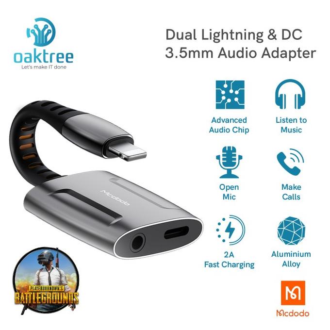 Mcdodo Splitter Iphone Lightning To Dc 3.5Mm Audio Jack Splitter Audio ...