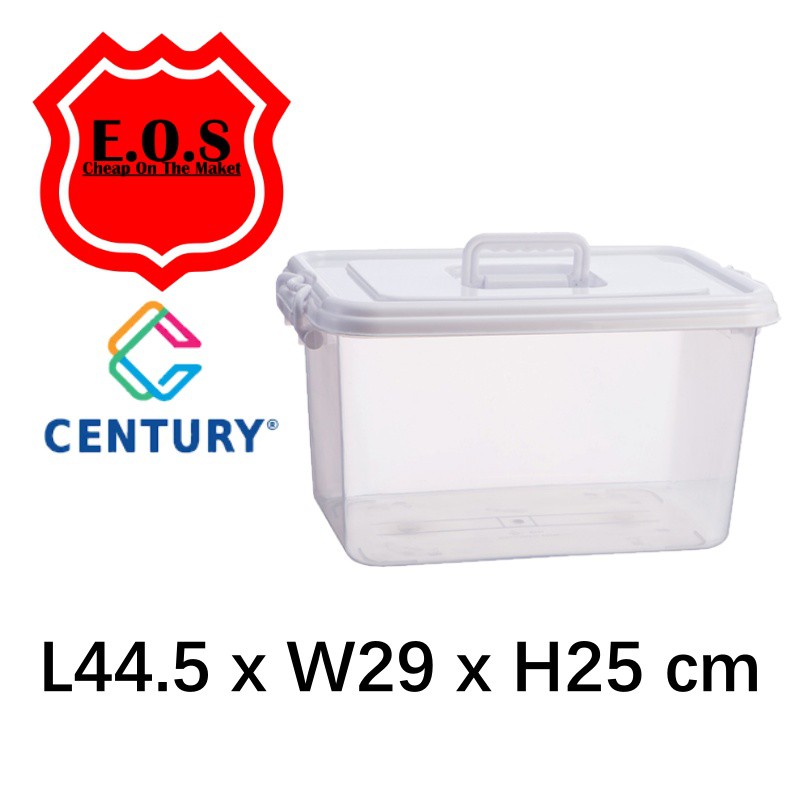 EOS Shop Century Transparent Storage Box With Handle 18 Litres | Shopee ...