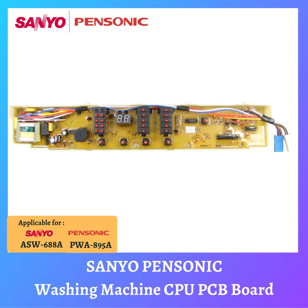 PENSONIC SANYO Washing Machine CPU PCB Board / Papan PCB Mesin Basuh ...