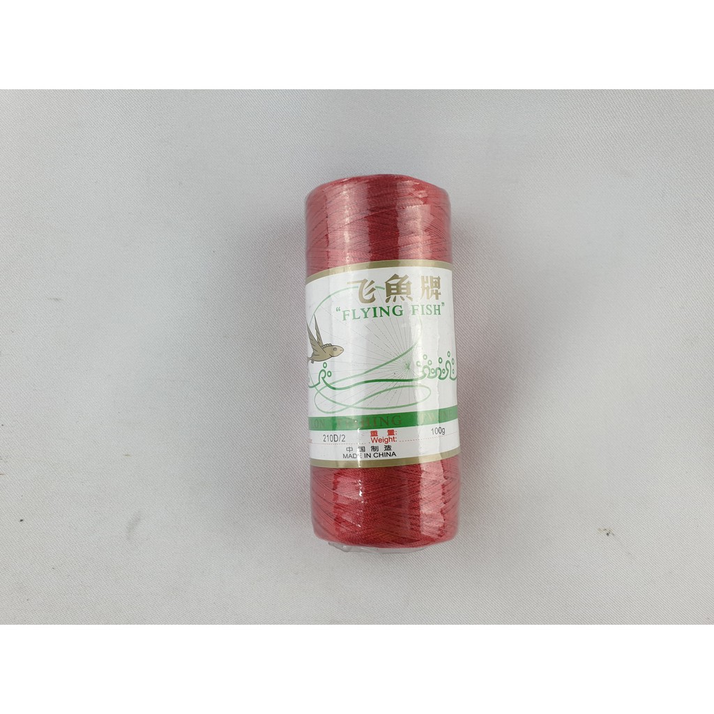 100g (RED , GREEN) Benang Jahit Tapak Kasut / Nylon Twine Sewing Thread ...