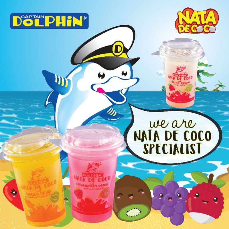 [TKM] Captain Dolphin Nata De Coco with Flavour Drink (270ml/Cup ...