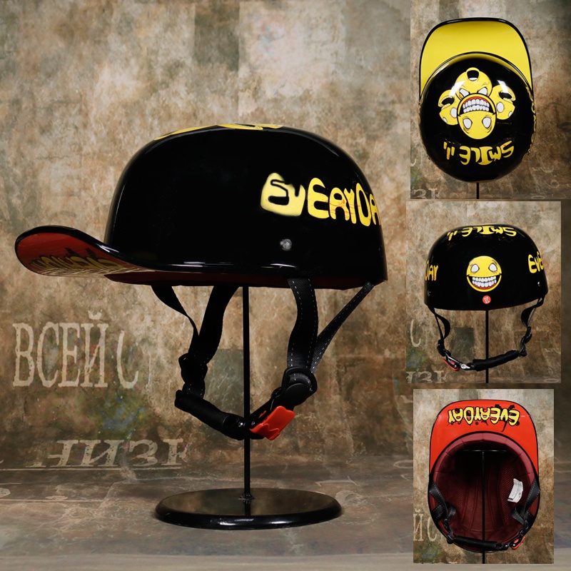 Motor Helmet Retro Motorcycle Helmet Moto Helmet Scooter Vintage Half ...