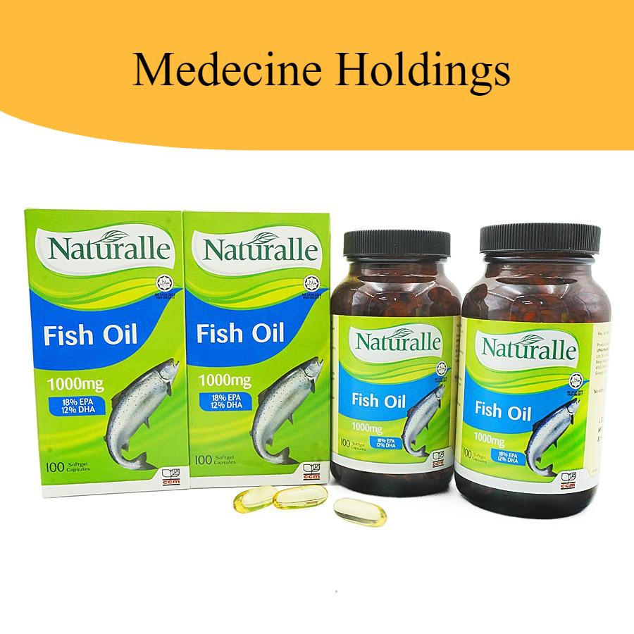 [ORIGINAL] Expired 02/2022 Naturalle Fish Oil `1000mg (100 Softgel ...