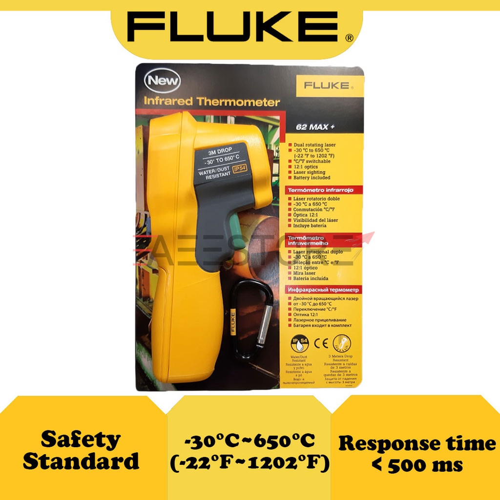 (Original) Fluke 62 MAX+ Handheld Infrared Laser Thermometer | Shopee Malaysia
