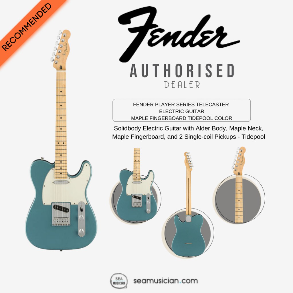 FENDER PLAYER SERIES TELECASTER ELECTRIC GUITAR MAPLE FINGERBOARD ...