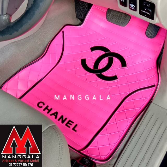 Chanel Pink Car Mat with Black Logo | Shopee Malaysia