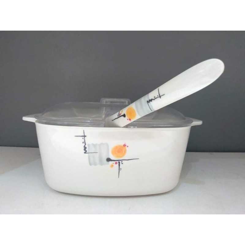 Melawares Casserole with Spoon and Cover 100% Melamine (BPA Free ...