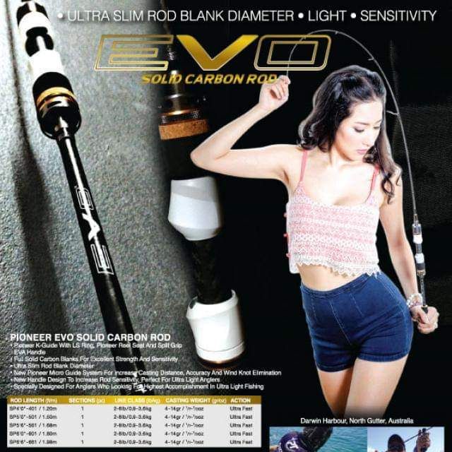 PIONEER EVO II SOLID CARBON (viral rod) | Shopee Malaysia
