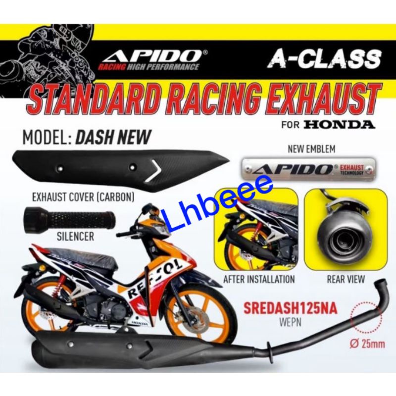 DASH125 NEW /DASH NEW /MR2 EXHAUST STANDARD RACING APIDO DASH 125 NEW ...