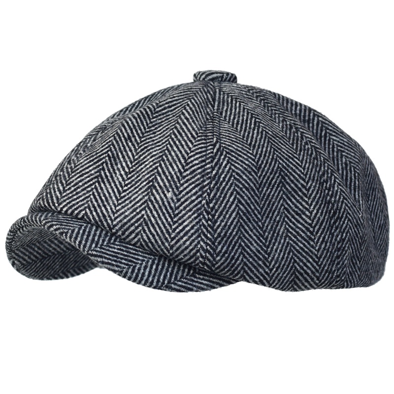Peaky Blinders Hat Men's Newsboy Hats Vintage Herringbone Octagon Cap ...