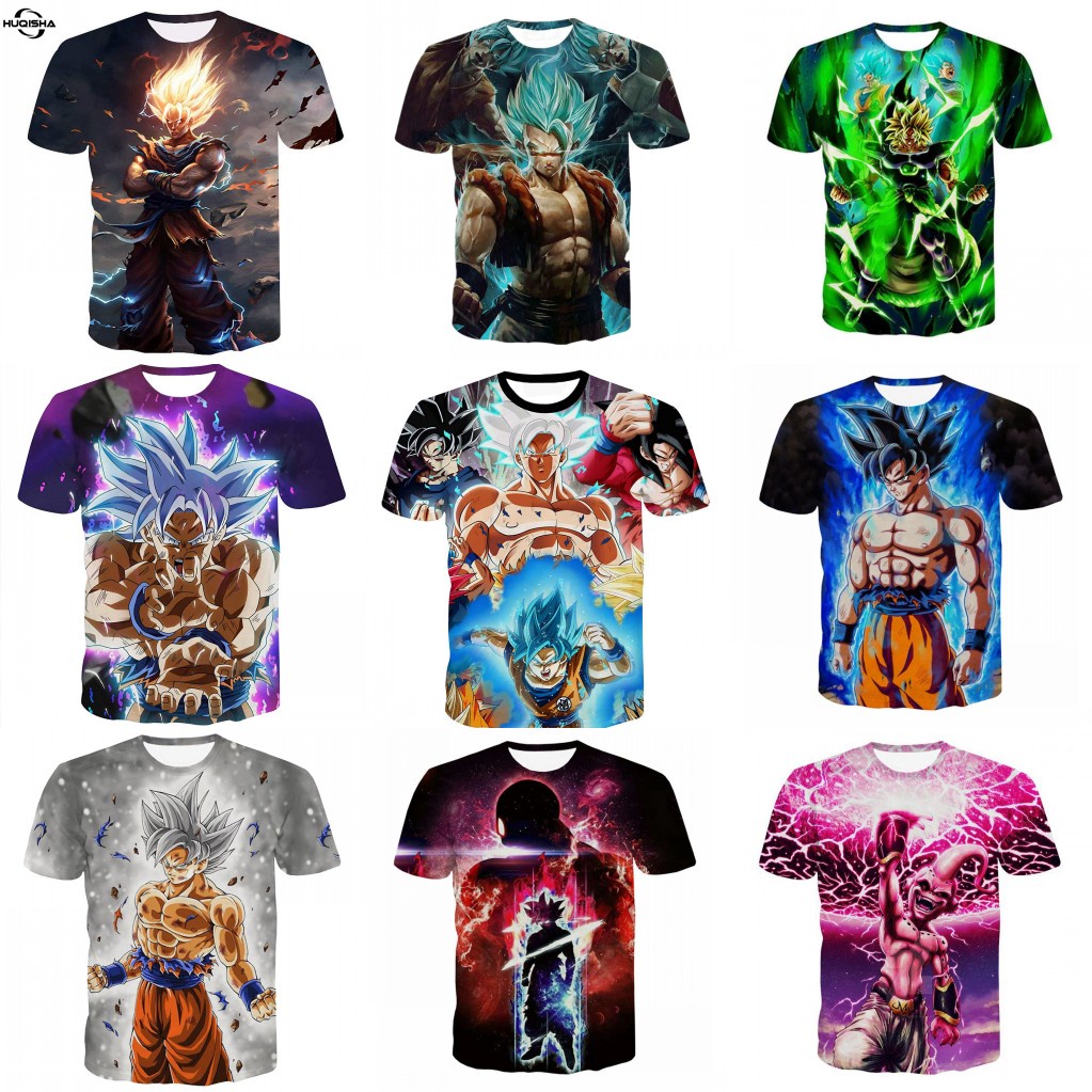 Men T-shirt Summer Fashion DBZ Bulma Vegeta 3d print Goku T shirt ...