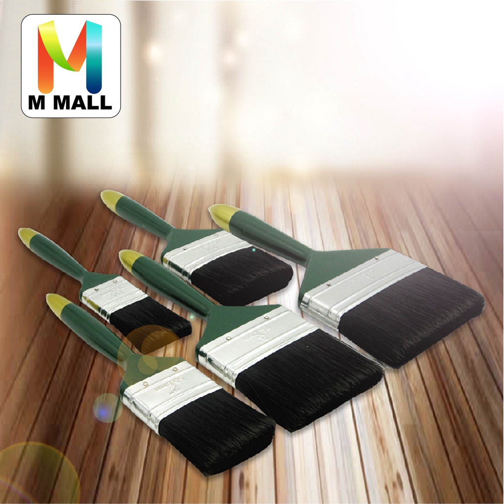(1PC) 1"/1.5"/2"/2.5"/3"/4"/5" MH-680 PAINT BRUSH GREEN HANDLE / LCM ...