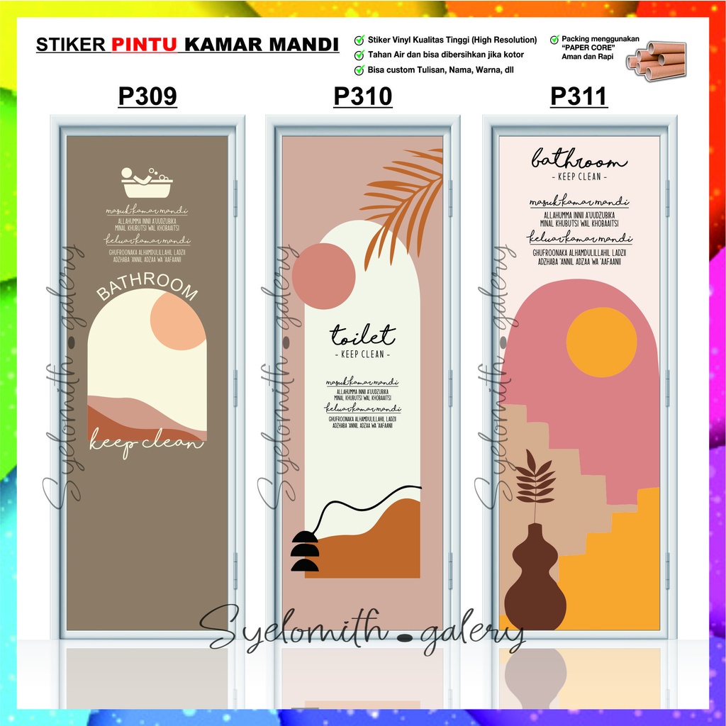 Aesthetic WATERPROOF Door STICKER | Shopee Malaysia