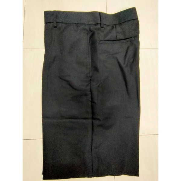 Seluar Panjang Slide Hitam Sekolah (Flat Front/Wrinkle Free)(Kain Licin ...