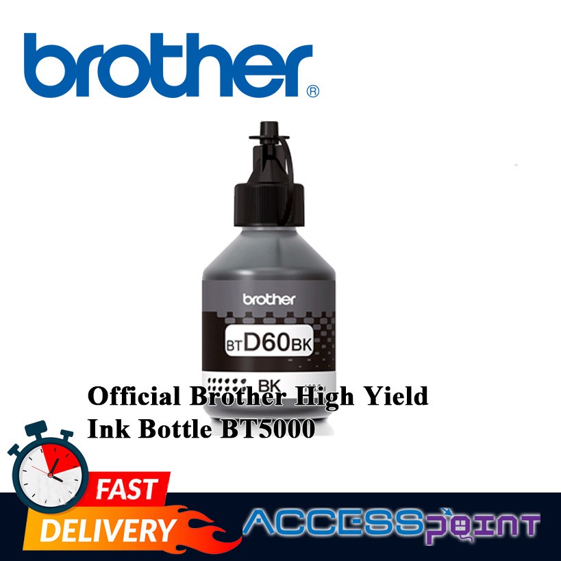 Brother High Yield Ink Bottle BTD60BK / BT5000C / BT5000M / BT5000Y ...