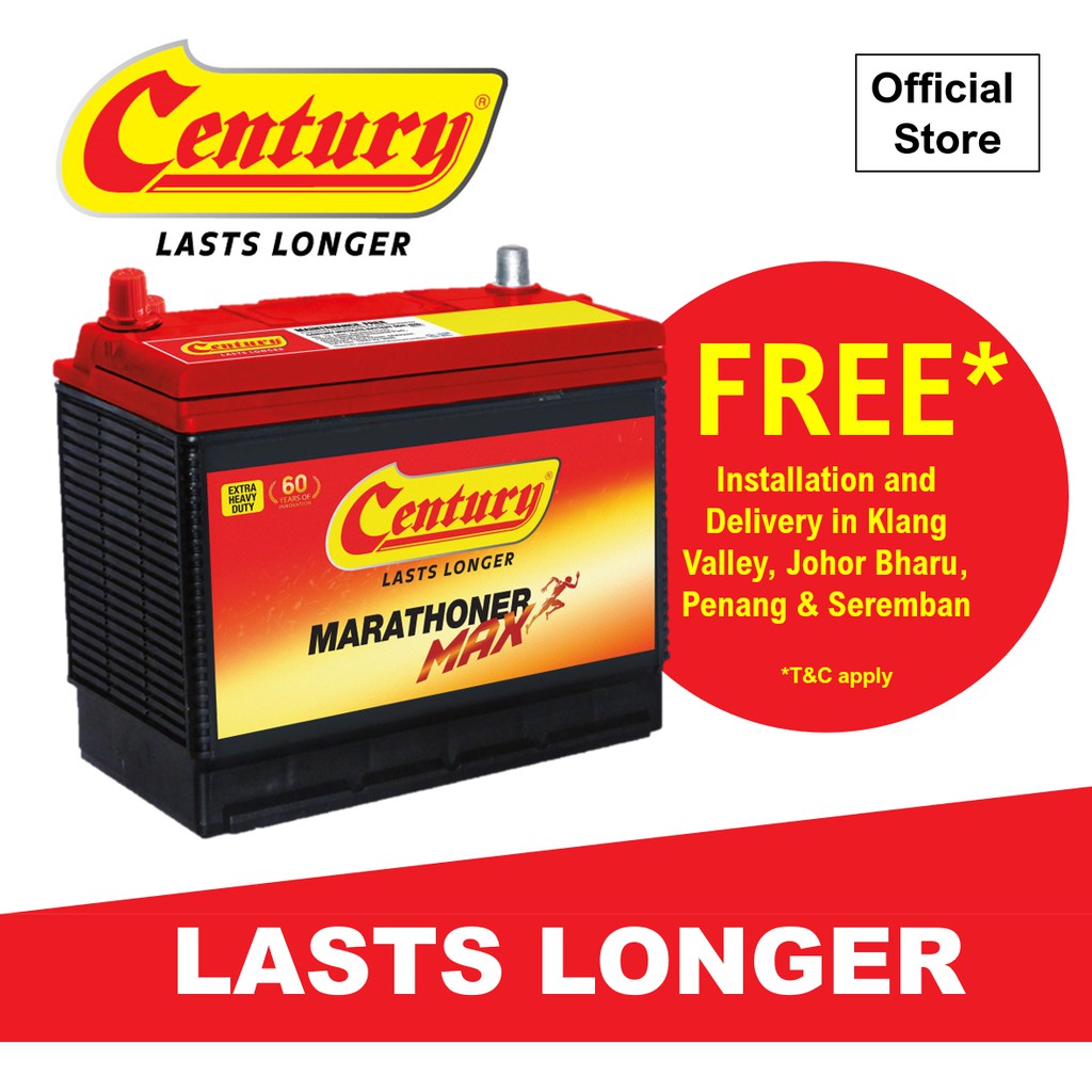 Century Car Battery DIN55R/L Marathoner Max + Klang Valley /Johor Bahru ...
