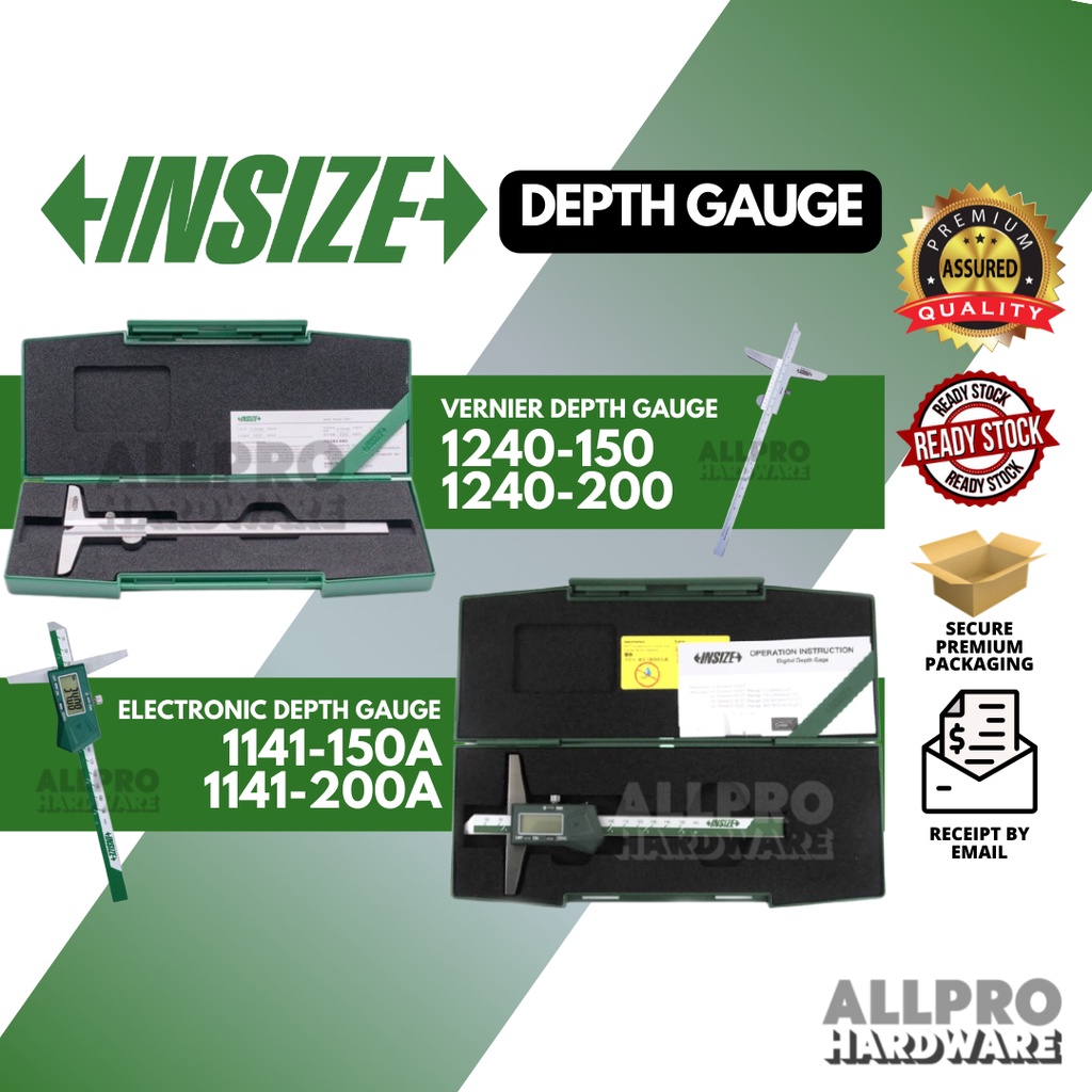 INSIZE Digital Depth Gauge / Vernier Depth Gauge ( 1141-150A / 1141 ...