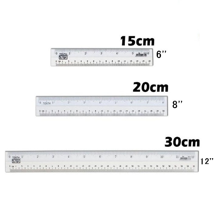 Plastic Straight Ruler / Bendable / Soft / Flexible Student Ruler / Pembaris 15cm / 20cm / 30cm ...