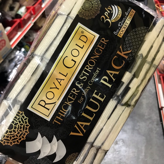 Royal Gold Pocket Tissue 3 ply 8’s x 12 packs x 4 tubes | Shopee Malaysia